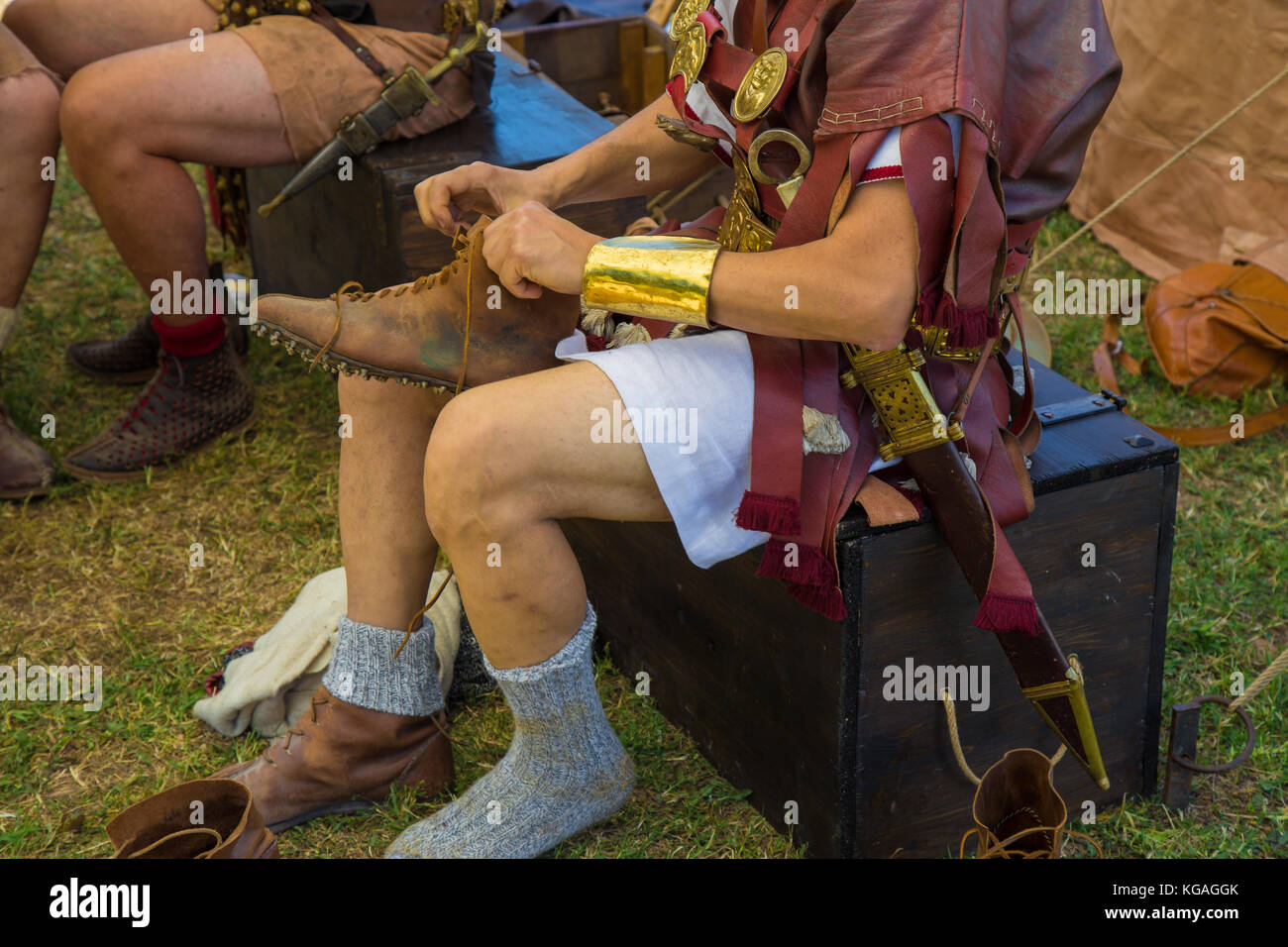 Roman military dress hi-res stock photography and images - Alamy