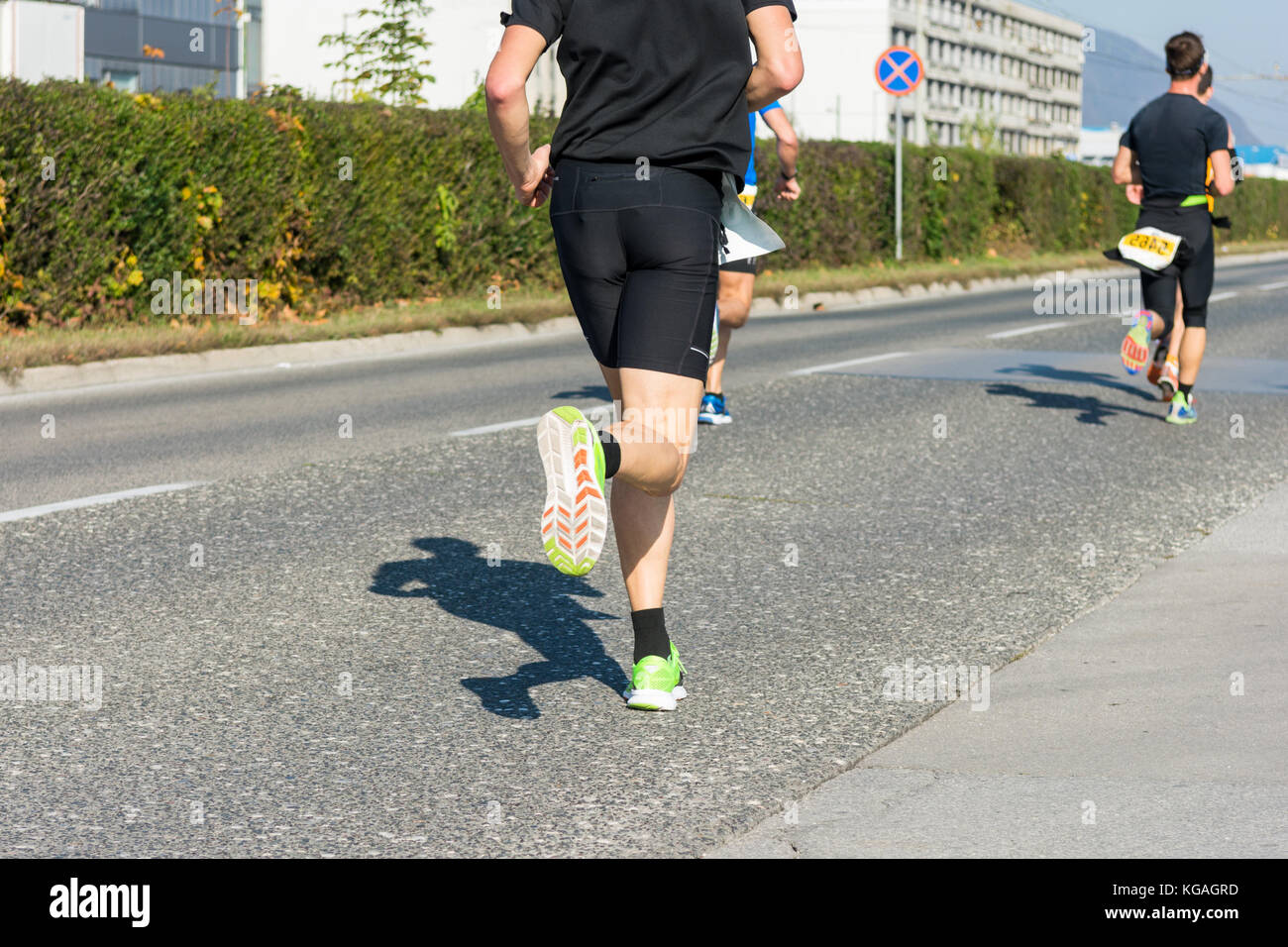 Closeup of marathon runner feet Stock Photo - Alamy