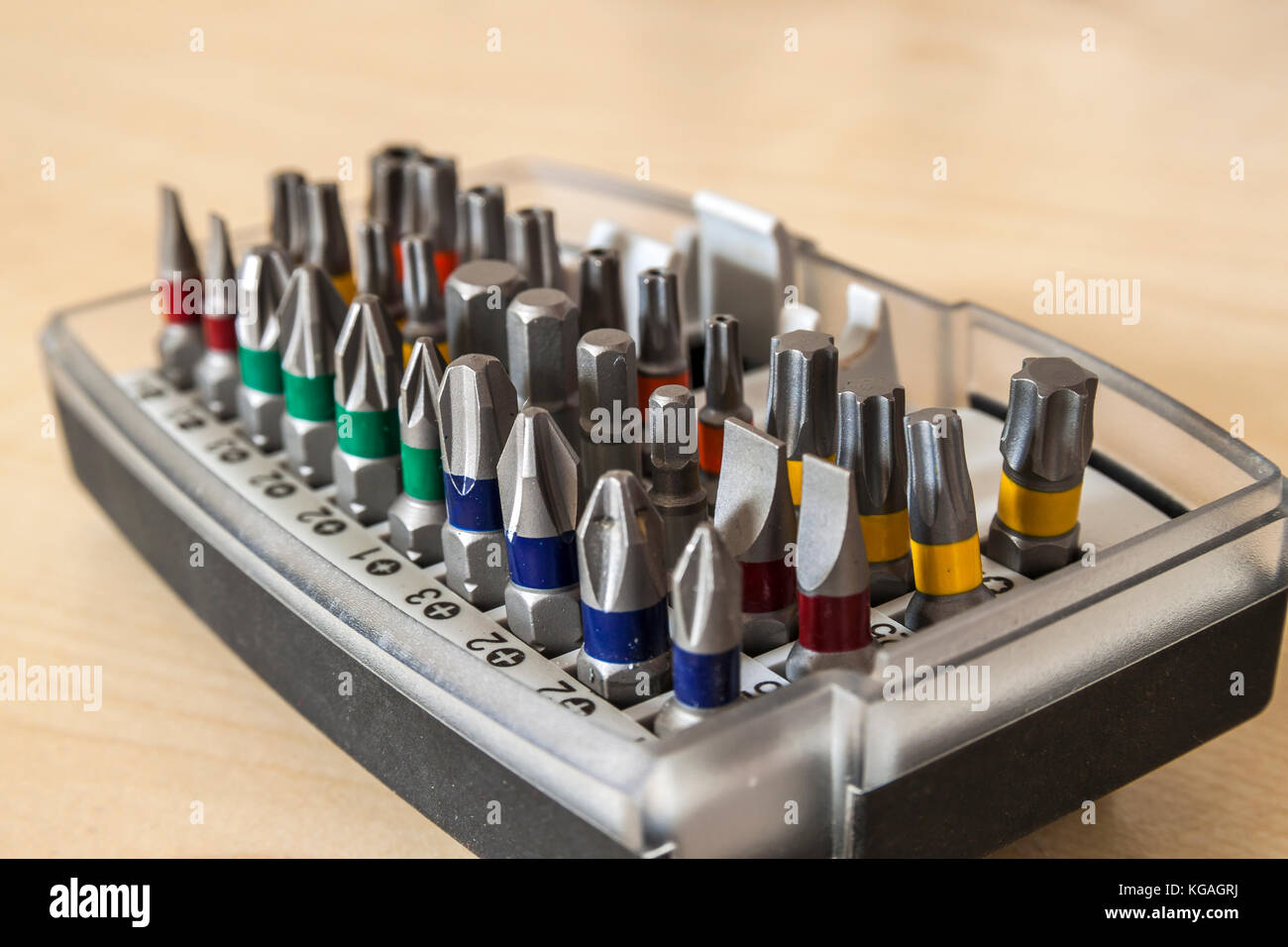 Set of screw bit construction tools Stock Photo - Alamy