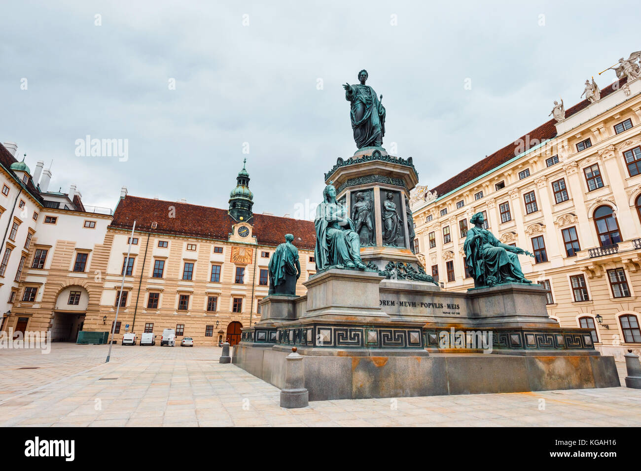 Monument to Emperor Franz I of Austria in the Innerer Burghof in the ...