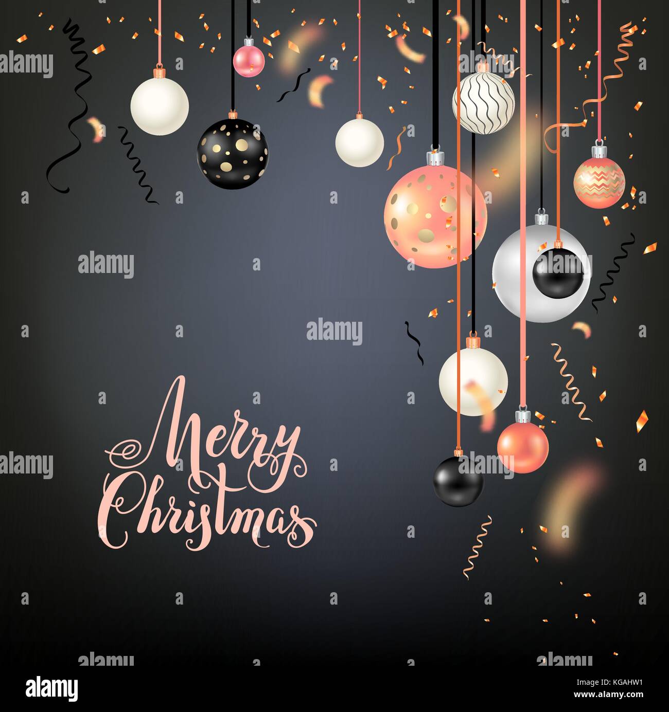 Christmas tree on pink Stock Vector Images - Alamy