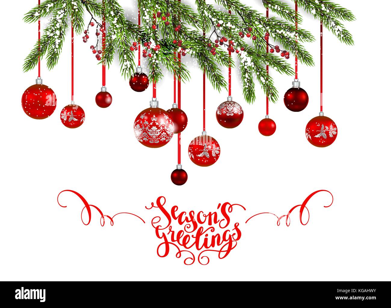 Christmas background garland tree Stock Vector Images - Alamy