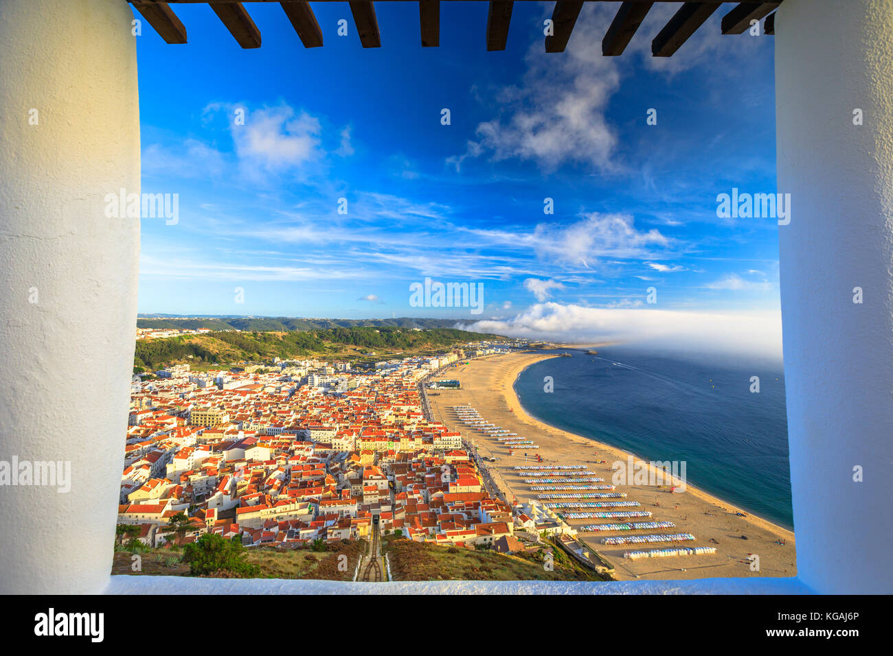 Nazare cliffs aerial hi-res stock photography and images - Alamy