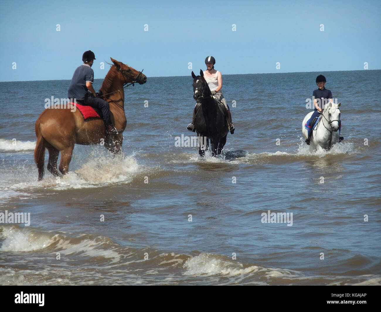 Horses being ridden on beach hi-res stock photography and images - Alamy