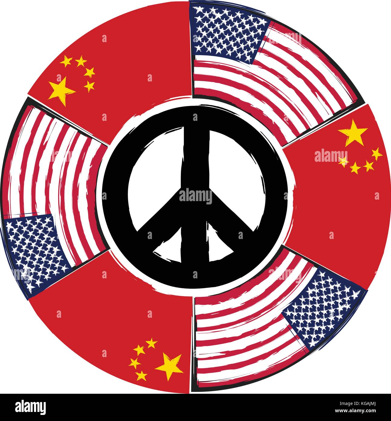 Us china relationship Stock Vector Images - Alamy