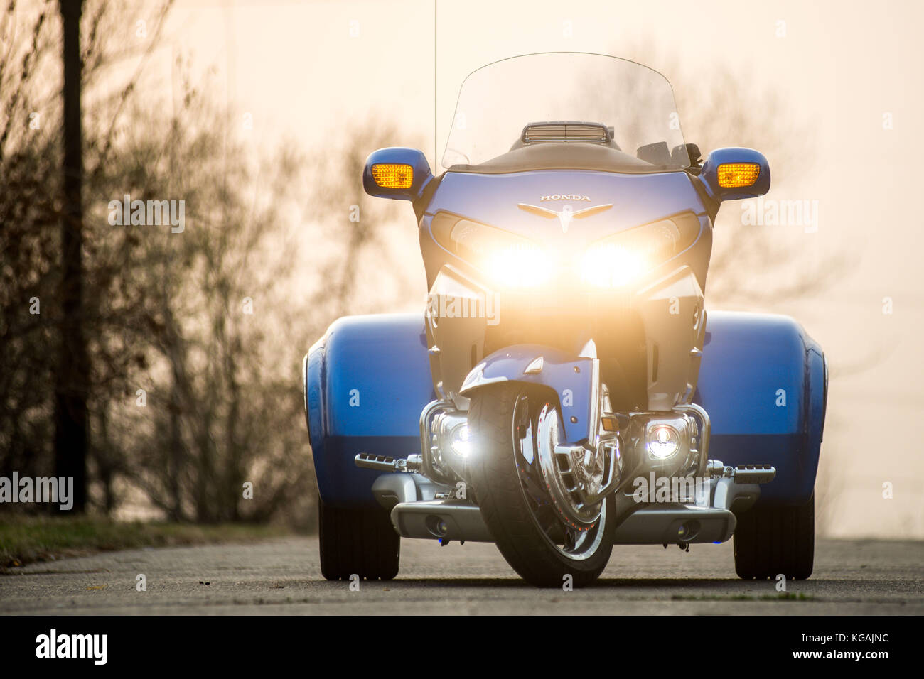 KHABAROVSK, RUSSIA - May 3, 2017: Honda Trake three-wheeled motorbike ...