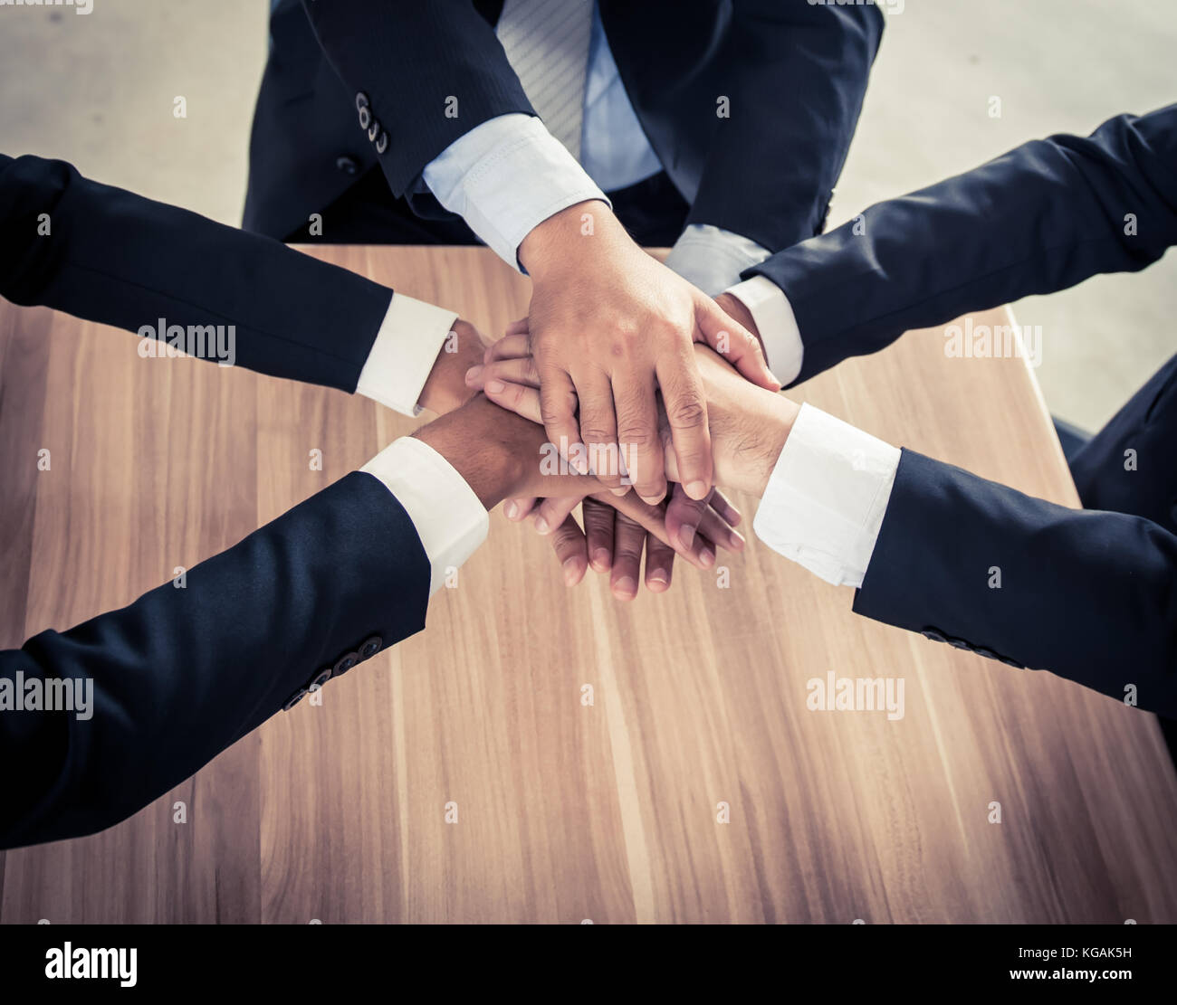 business handshake and teamwork for achievement KPI and goal Stock ...