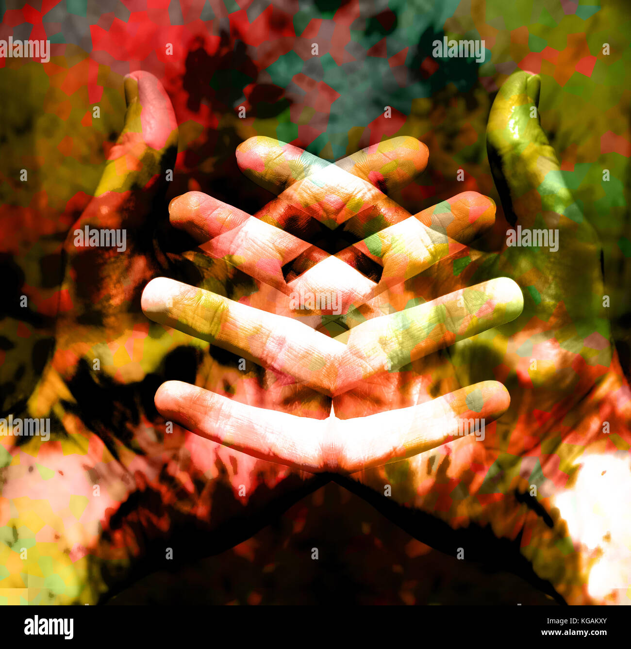 hand and color abstract background. Structure background Stock Photo ...