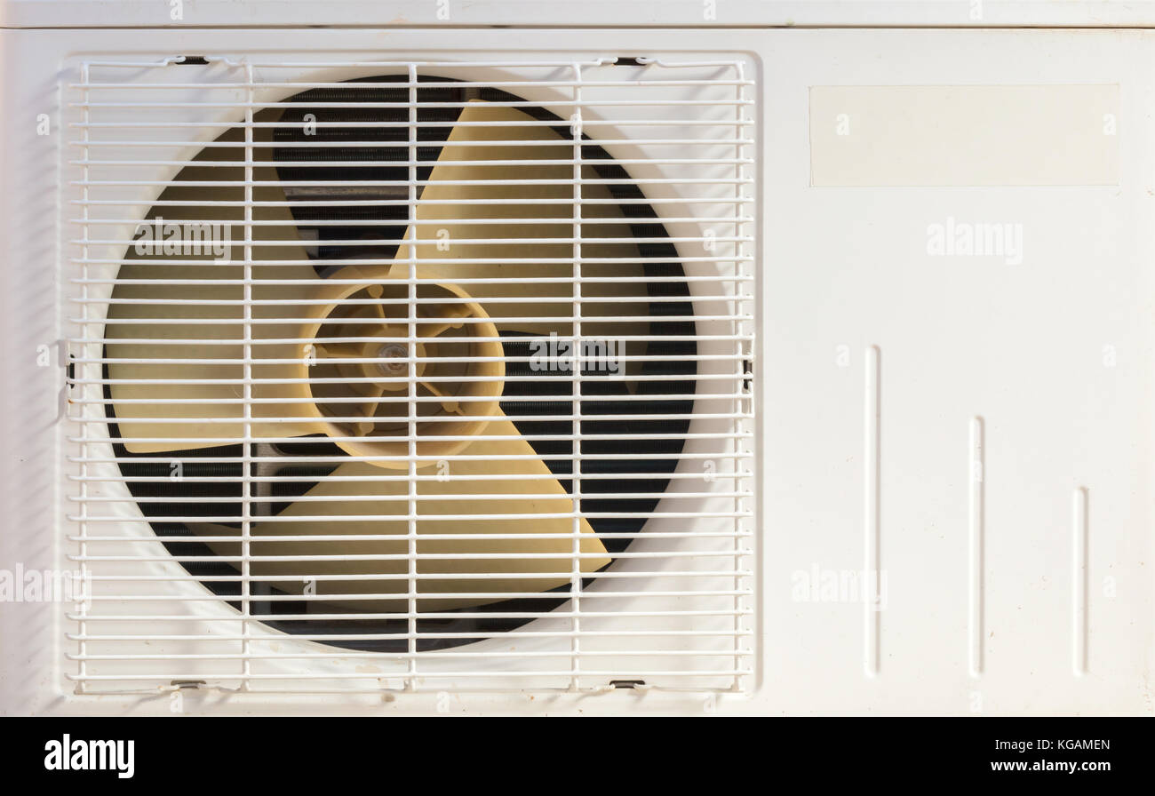 Airco system outside a house in Greece Stock Photo - Alamy