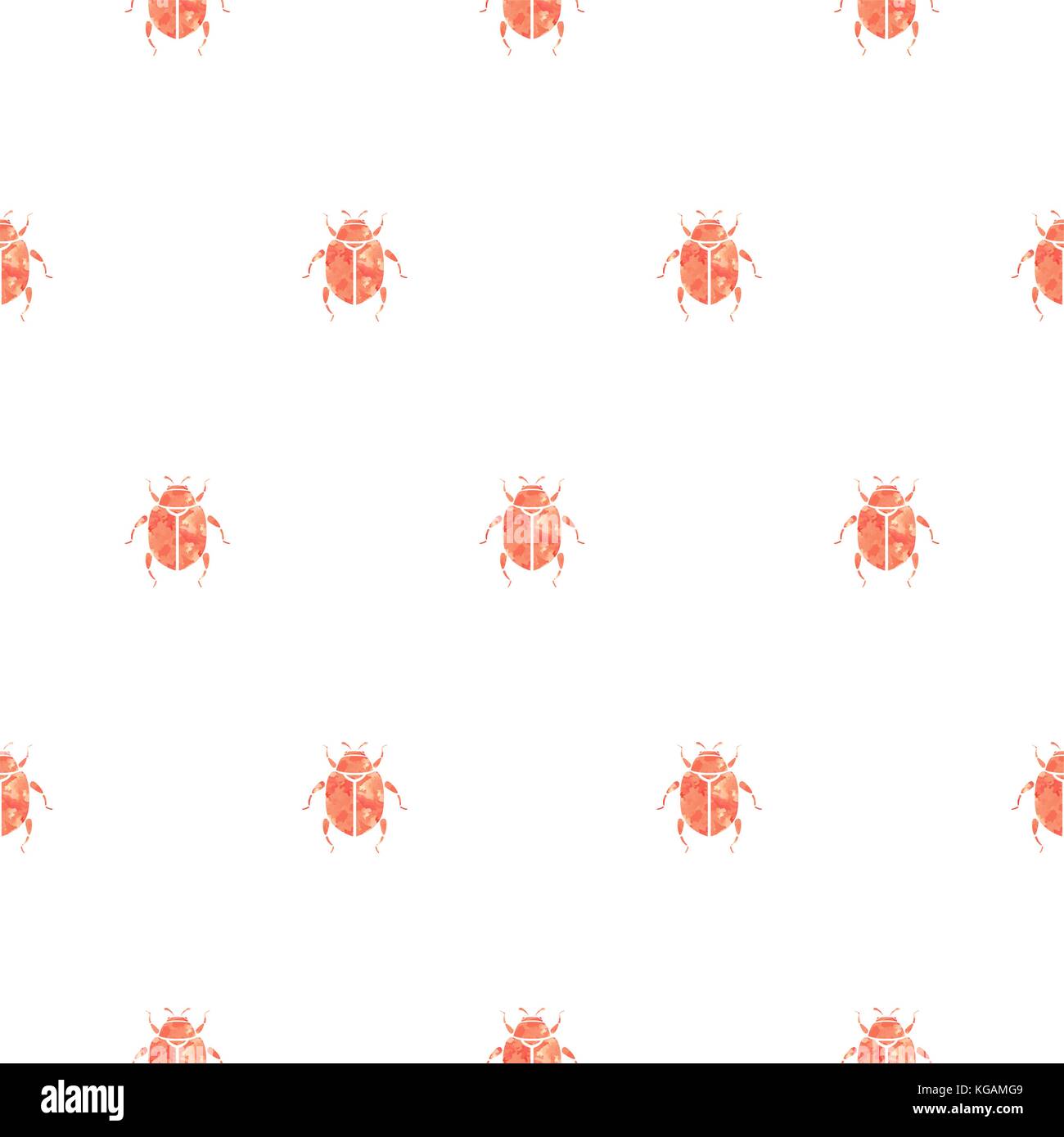 Beetle rose gold and white vector seamless pattern for print Stock ...