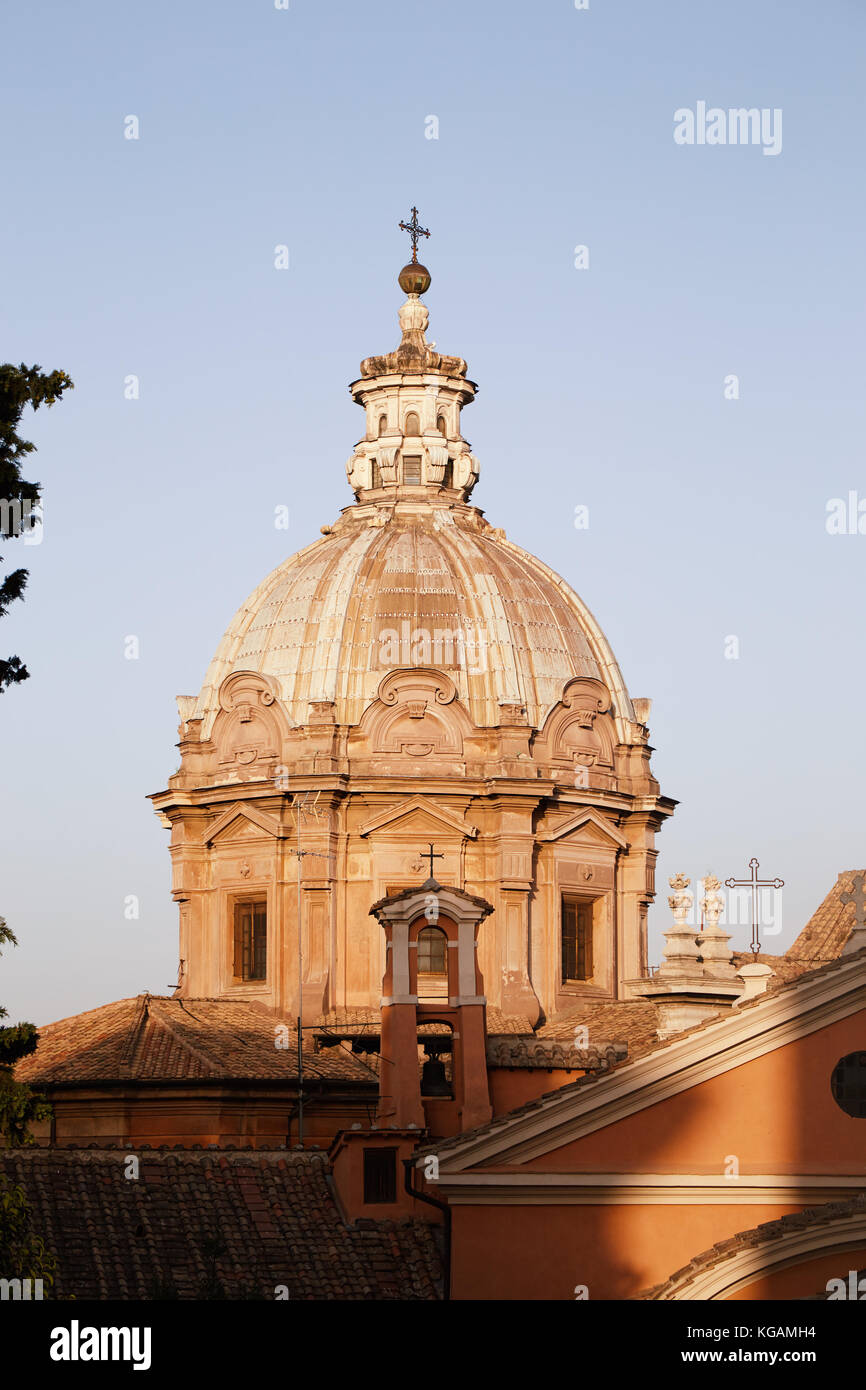 Dome of santi luca e martina in rome hi-res stock photography and ...