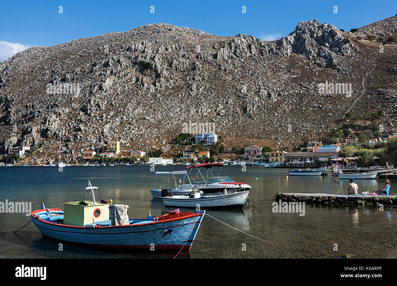 Pedi Bay, Symi Stock Photo - Alamy