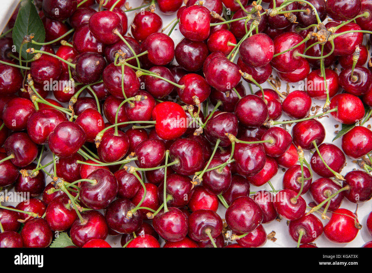 Sweet cherry. background. Group of Cherries forming a texture Stock ...