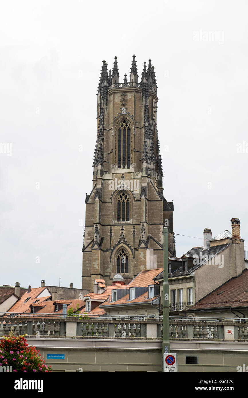 Switzerland,Canton Fribourg,Fribourg,St. Nicolas cathedral Stock Photo ...