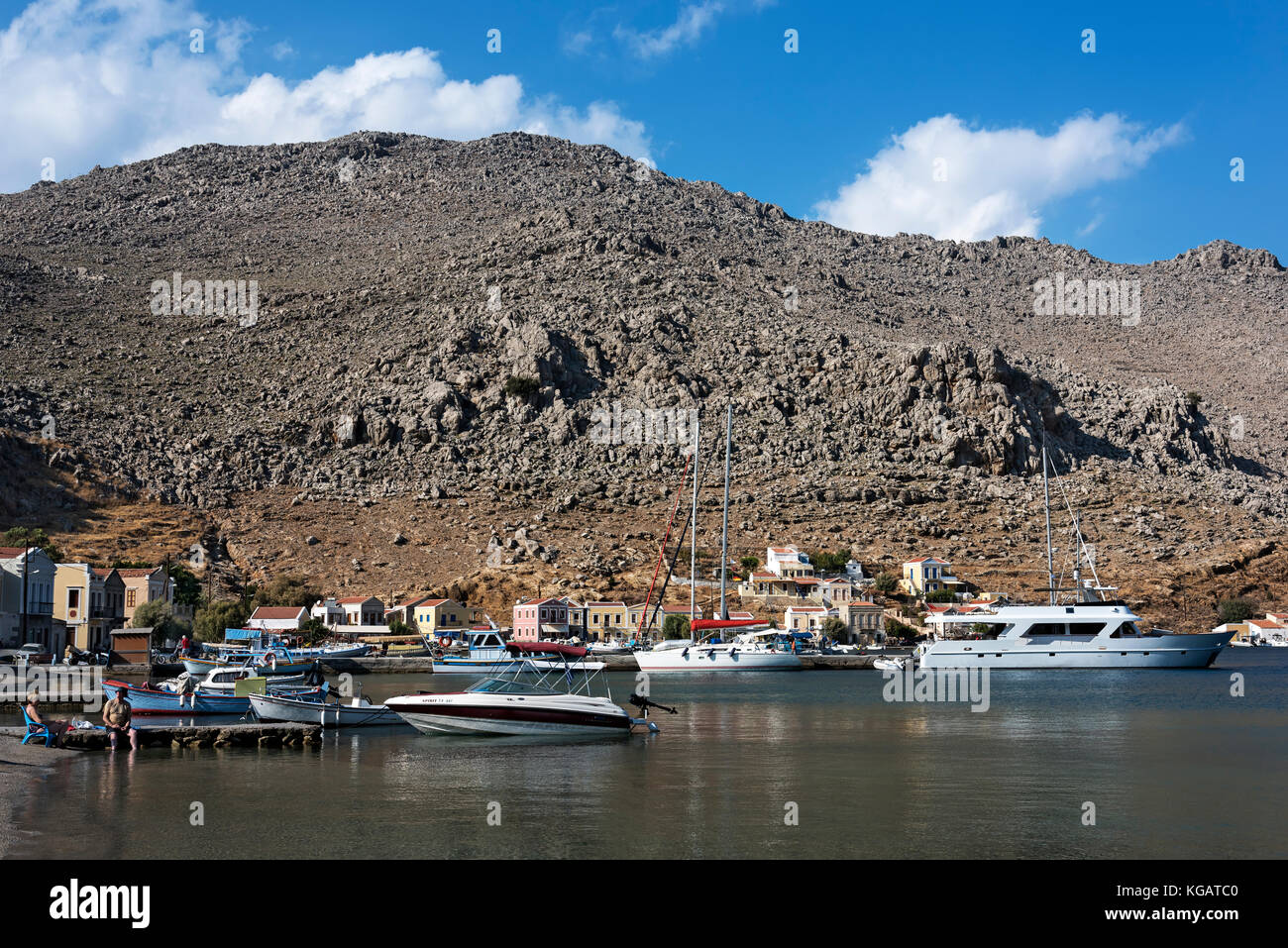 Pedi Bay, Symi Stock Photo - Alamy