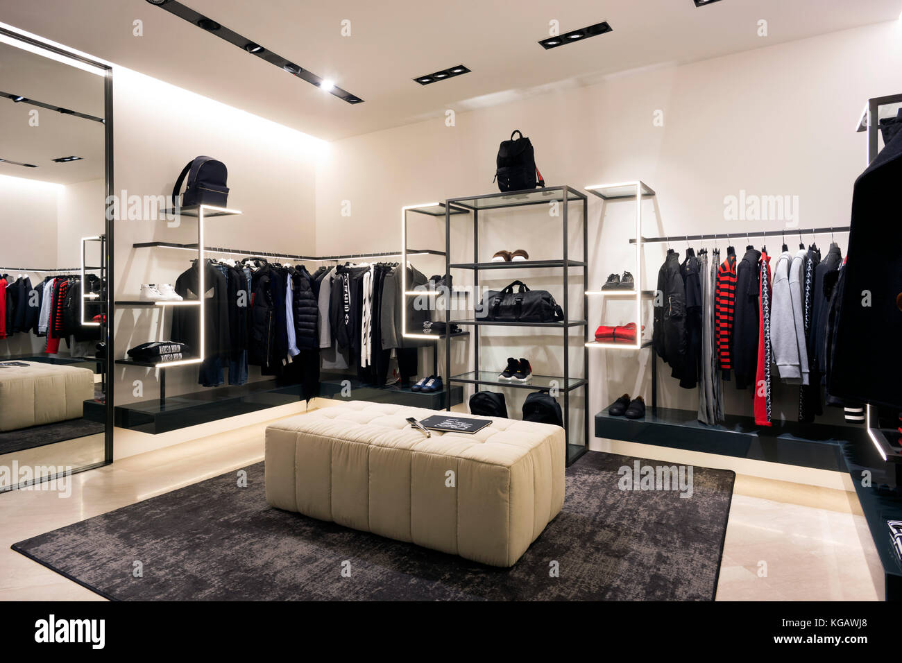 Interior of a fashion store in Italy Stock Photo - Alamy