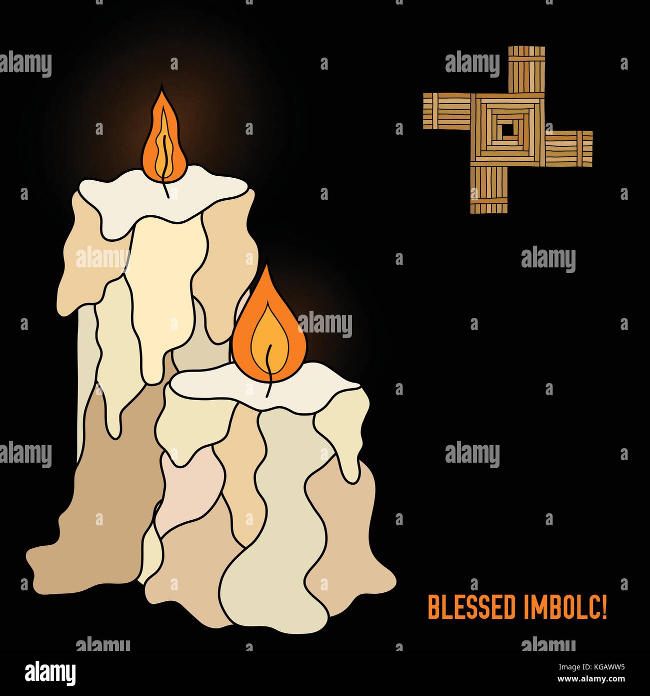 Black candle witchcraft Stock Vector Images - Alamy