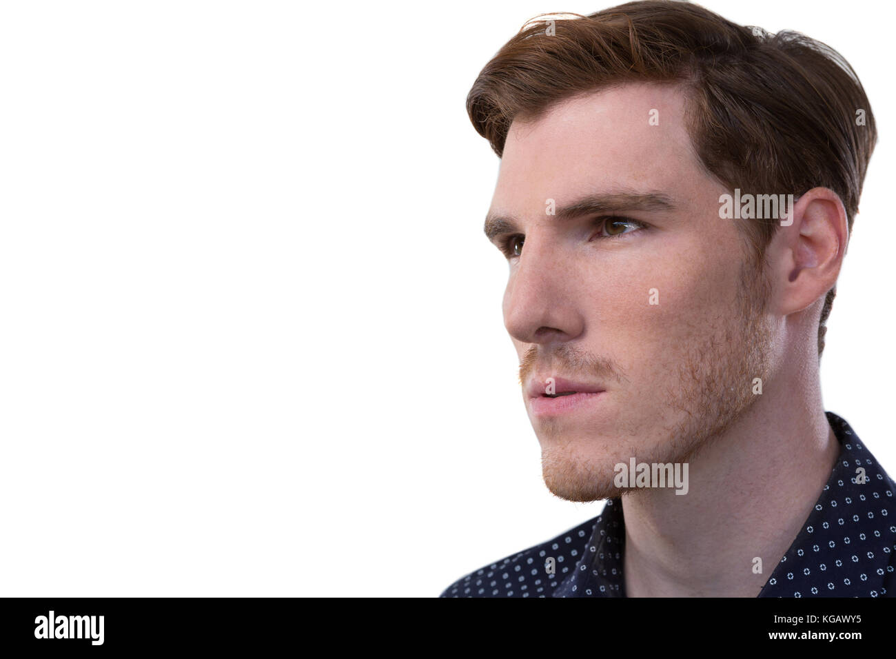 Thoughtful male executive standing hi-res stock photography and images ...