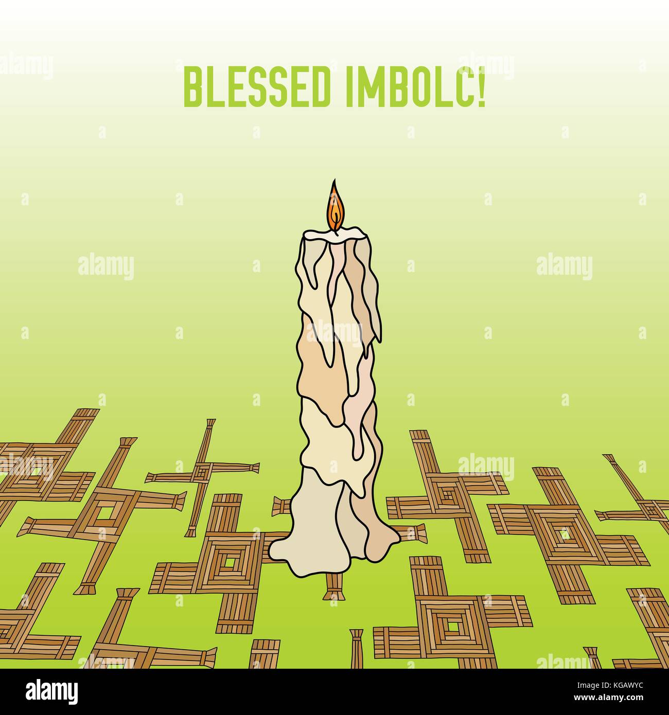 vector imbolc greeting card Stock Vector Image & Art - Alamy