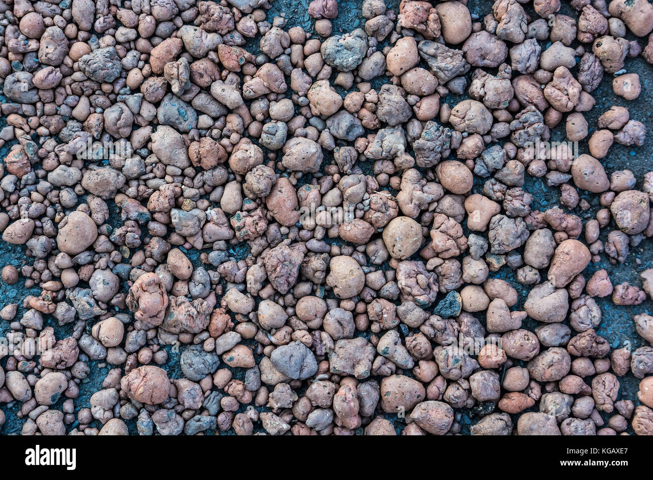 Red expanded clay aggregate for abstract background Stock Photo - Alamy