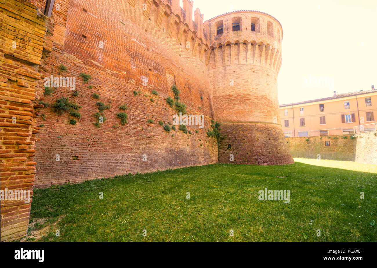 medieval fortress in Italian country village Stock Photo - Alamy