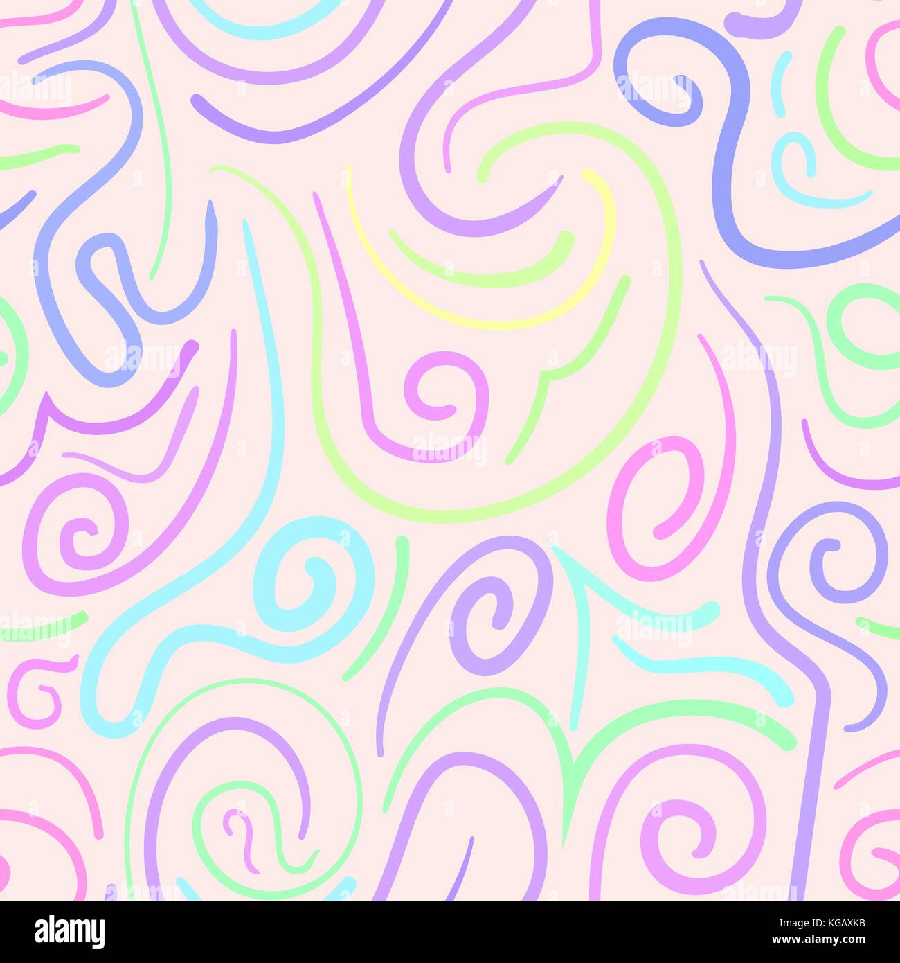 abstract vector colored swirls seamless pattern Stock Vector Image ...