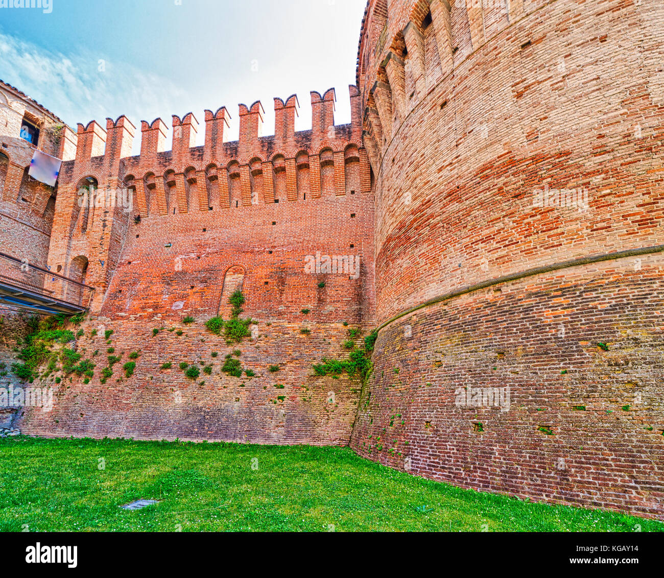 medieval fortress in Italian country village Stock Photo - Alamy