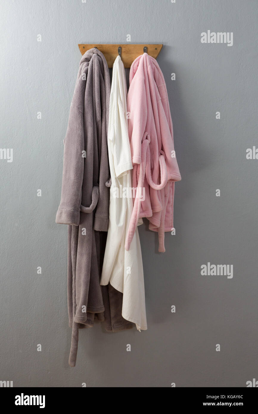 Bathrobes hanging hi-res stock photography and images - Alamy