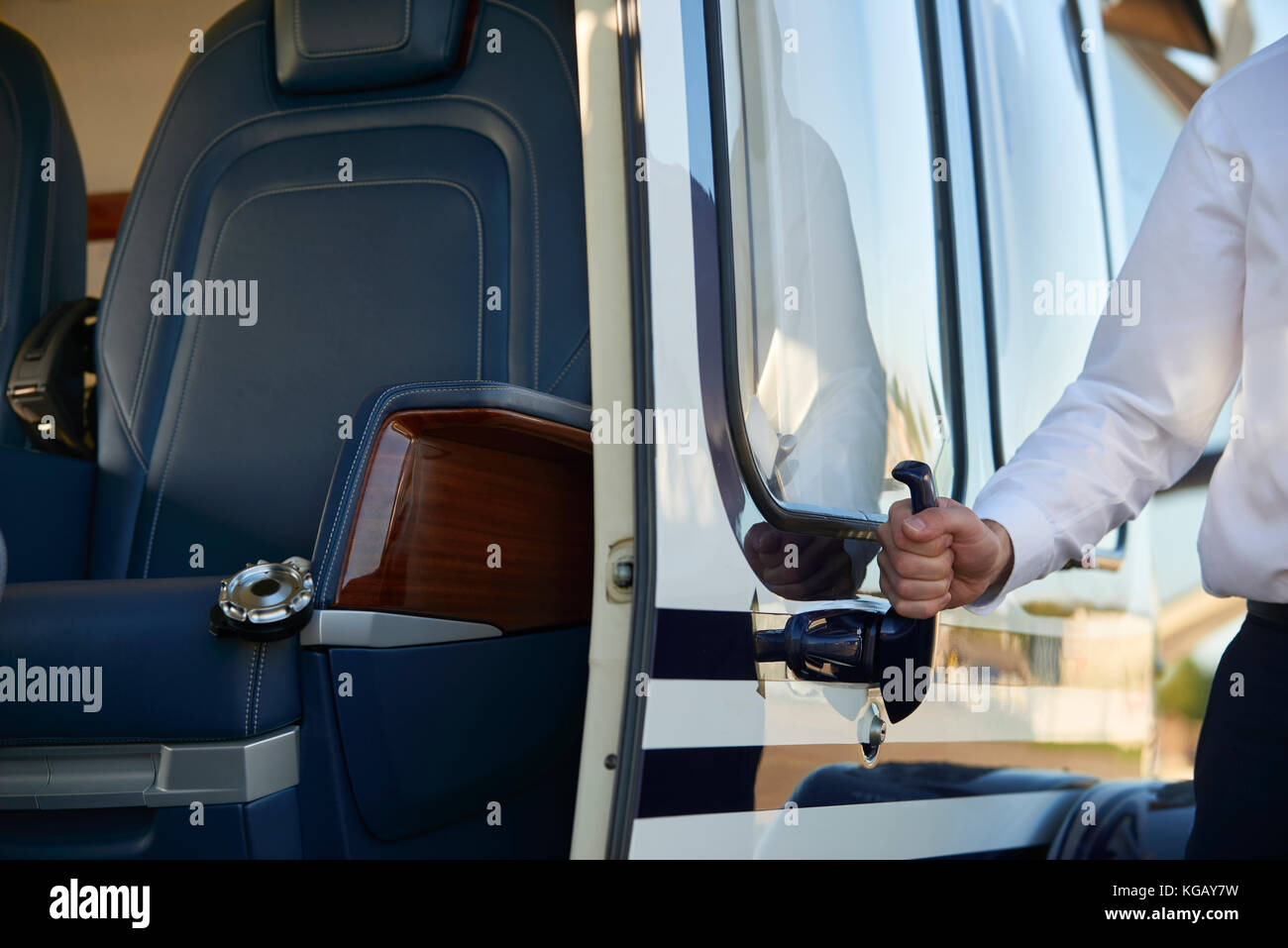 Close Up Of Pilot Opening Helicopter Cabin Door Stock Photo - Alamy