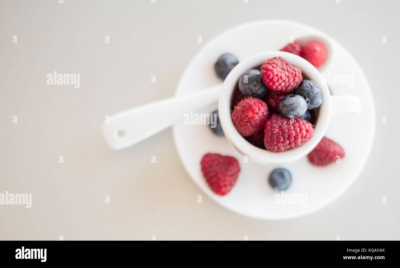 Healthy mixed fruit and ingredients with strawberry, raspberry ...