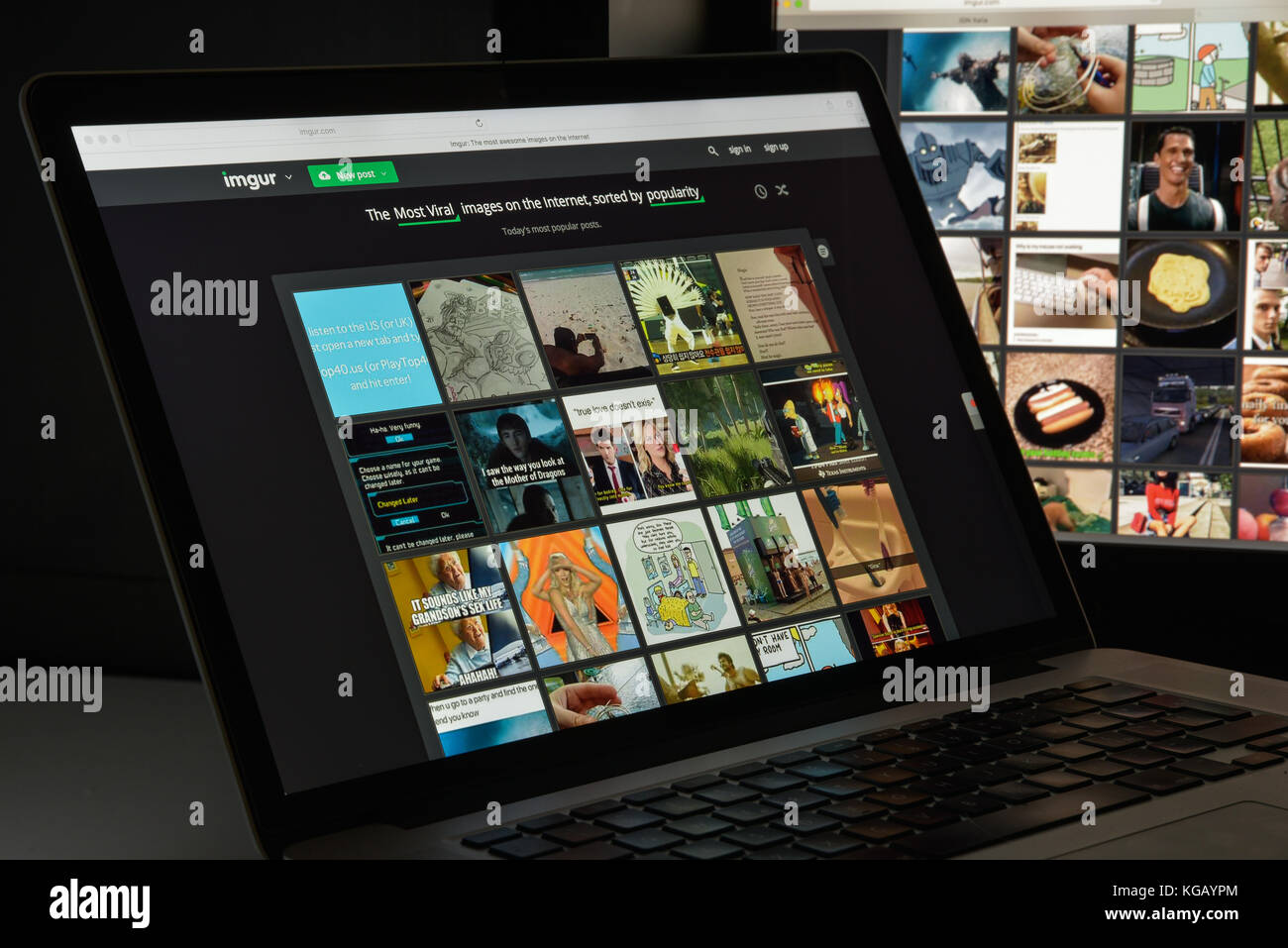 Milan, Italy - August 10, 2017: Imgur website homepage. Imgur logo ...