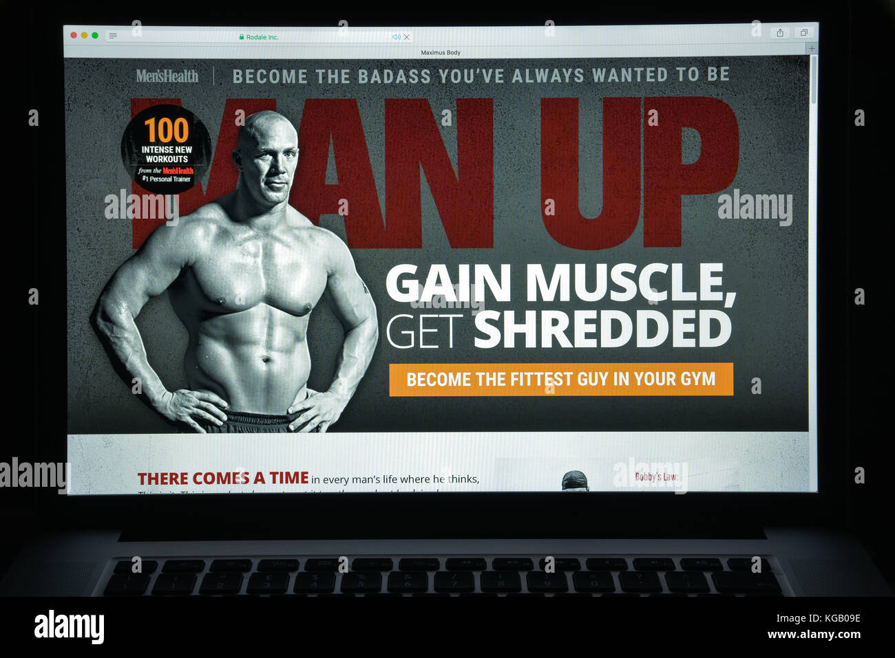 Milan, Italy - August 10, 2017: Men's health website homepage. It is ...