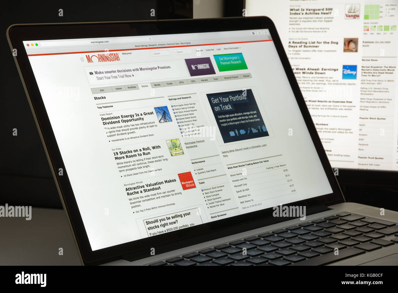Milan, Italy - August 10, 2017: Morningstar website homepage ...
