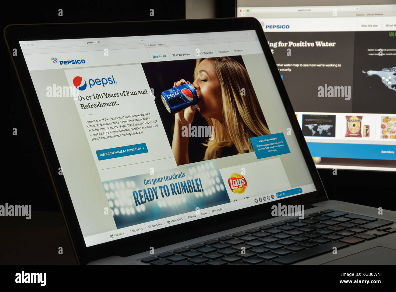 Milan, Italy - August 10, 2017: Pepsi co website homepage. It is an ...