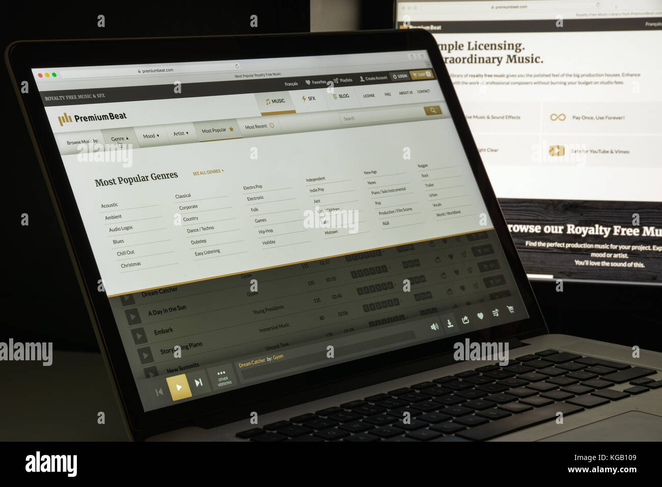 Milan, Italy - August 10, 2017: Premiumbeat website homepage ...