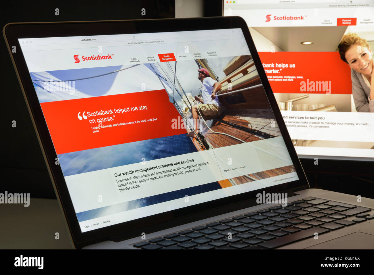 Milan, Italy - August 10, 2017: Scotiabank bank website homepage. It is ...
