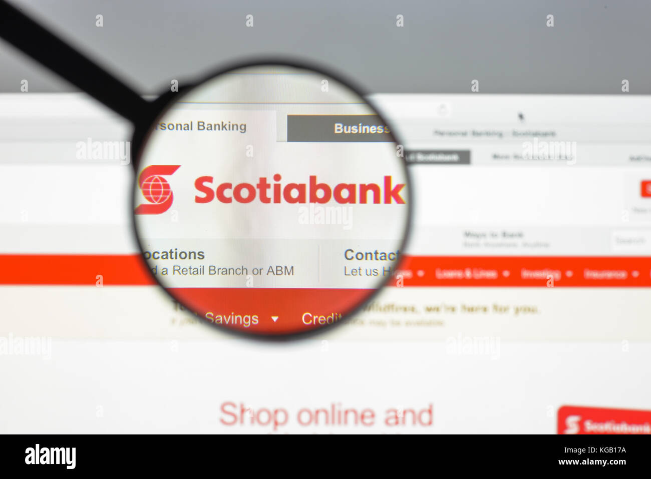 Scotiabank sign scotia bank logo wall bank banking hi-res stock ...