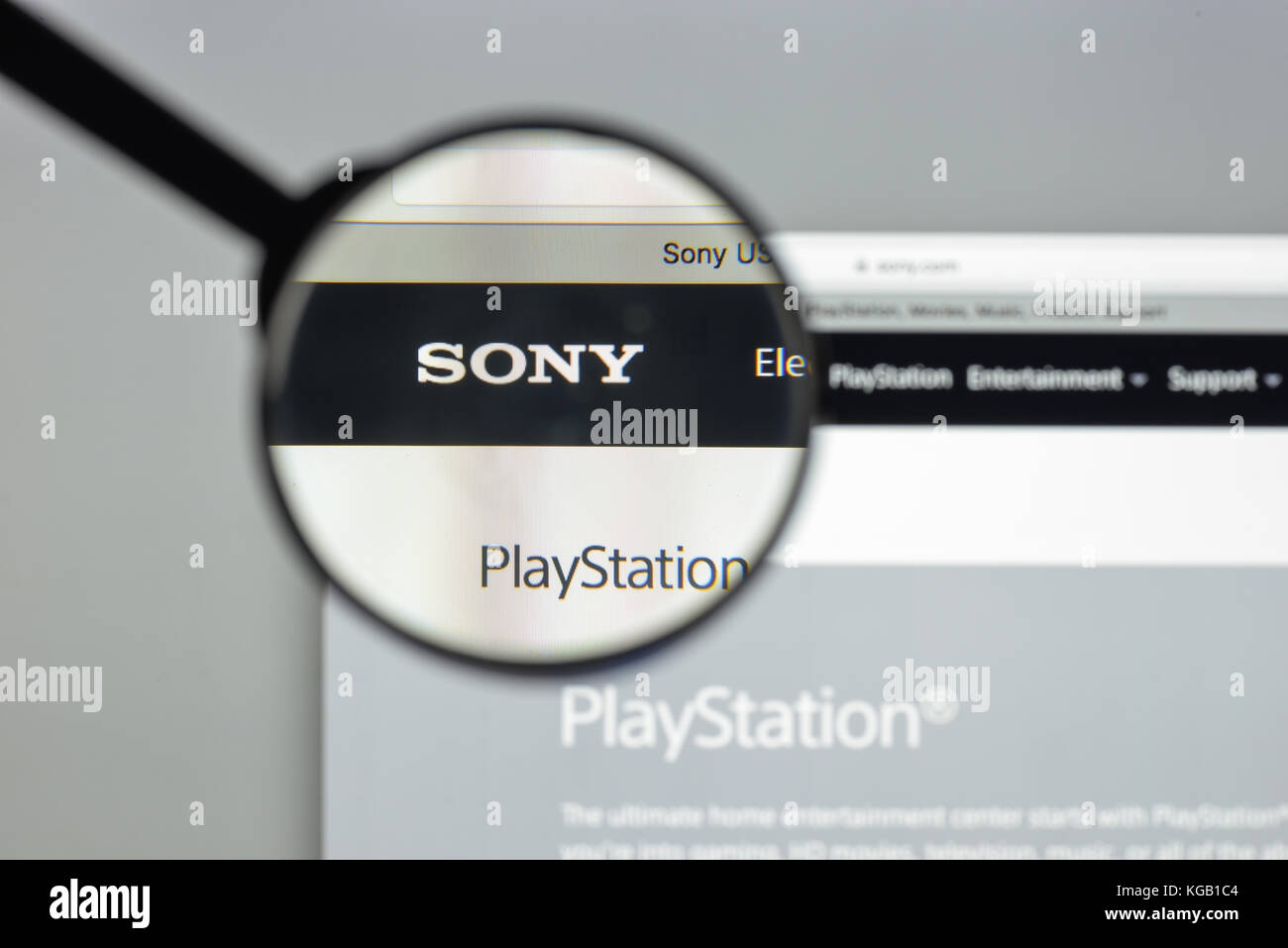 Milan, Italy - August 10, 2017: Sony website homepage. It is a Japanese ...