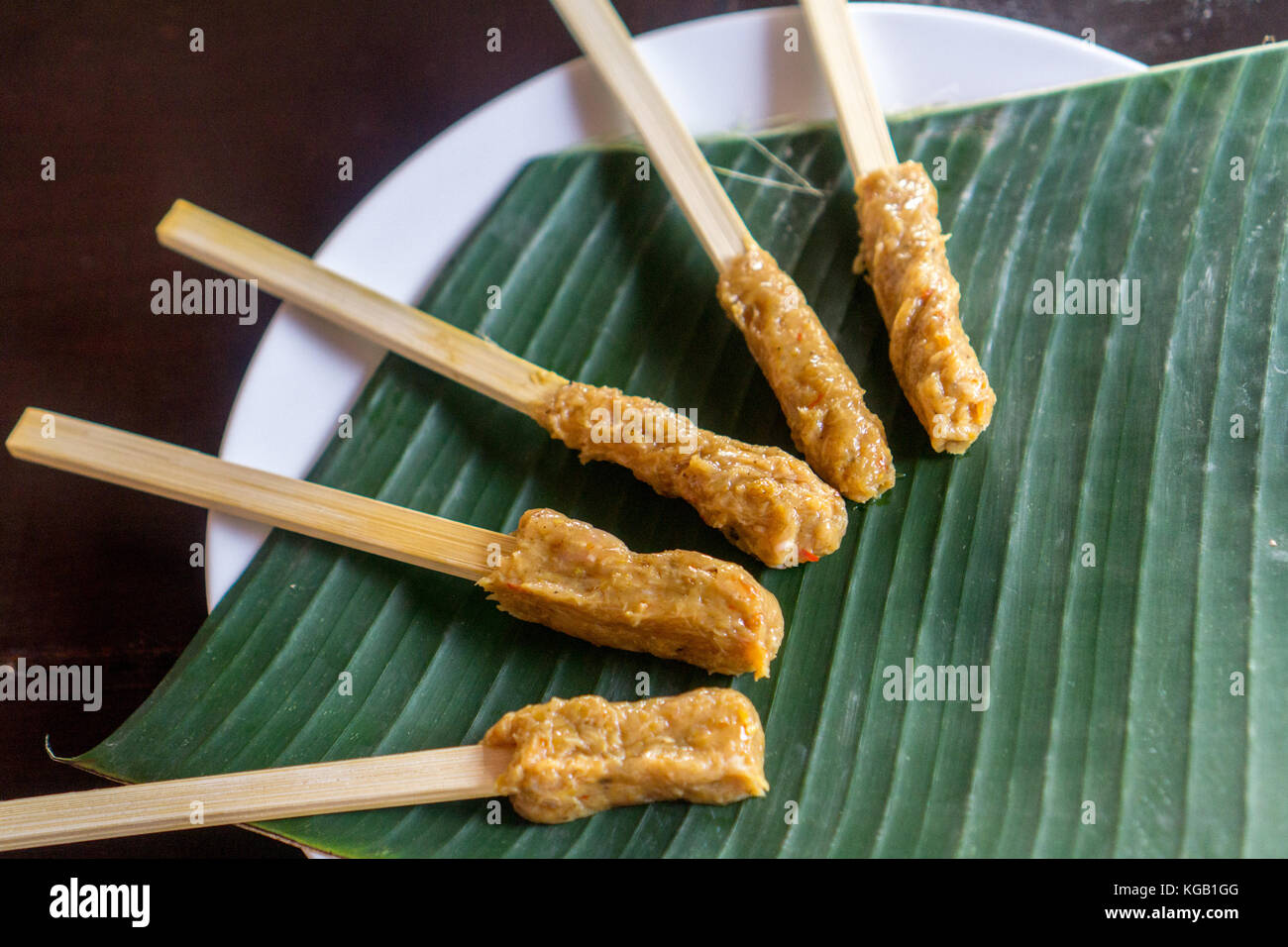 Cooking Class - Chicken Satay Stock Photo - Alamy