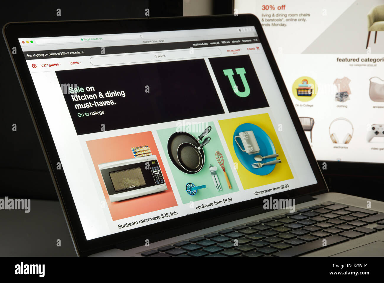 Milan, Italy - August 10, 2017: Target.com website homepage. Target.com ...