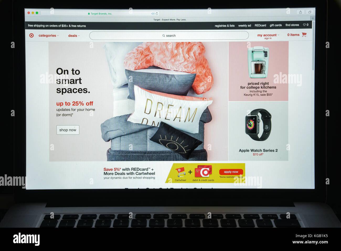 Milan, Italy - August 10, 2017: Target.com website homepage. Target.com ...