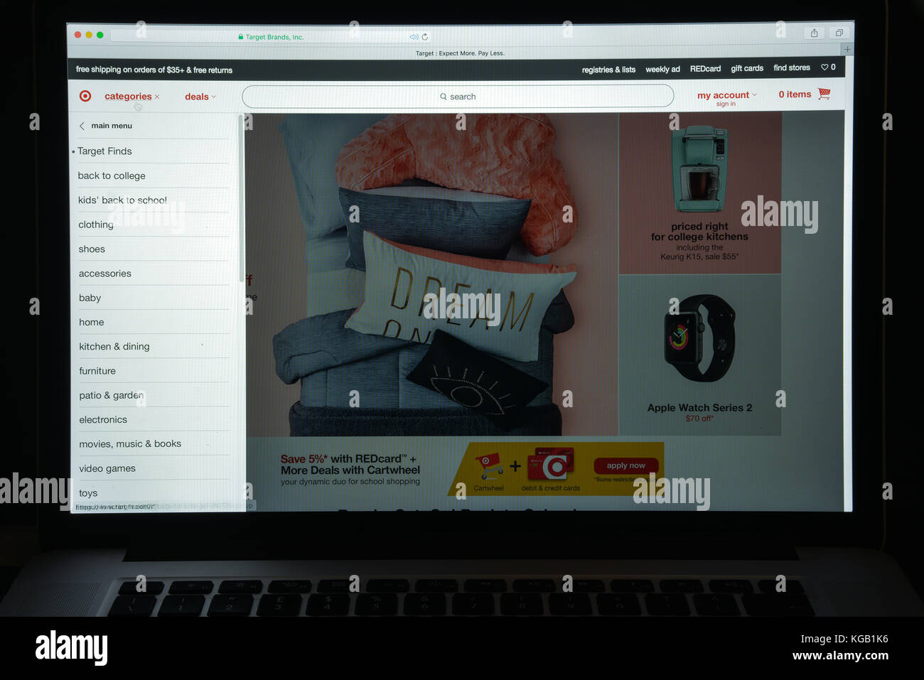 Milan, Italy - August 10, 2017: Target.com website homepage. Target.com ...