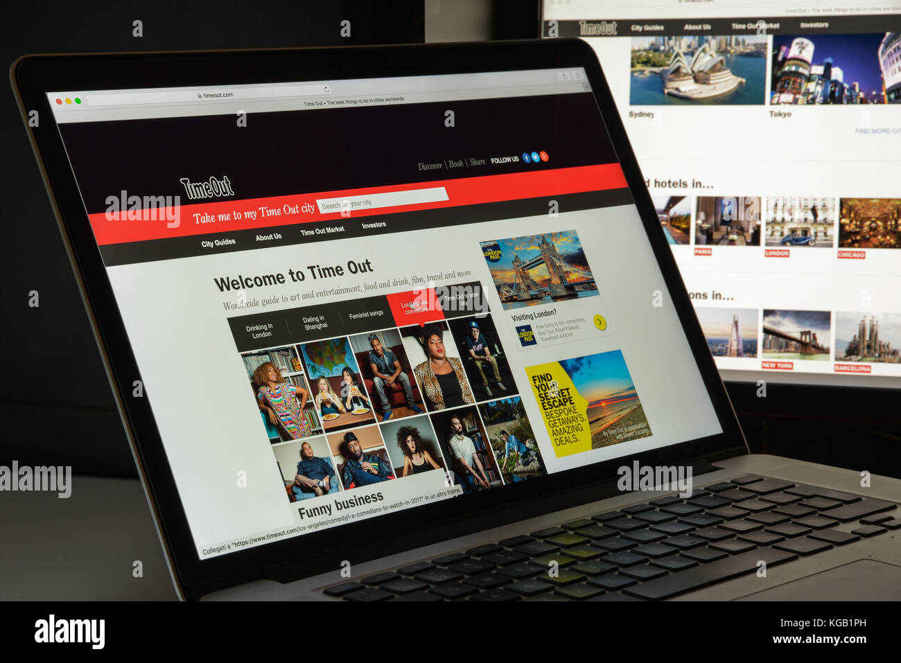 Milan, Italy - August 10, 2017: Timeout.com website homepage. Timeout ...