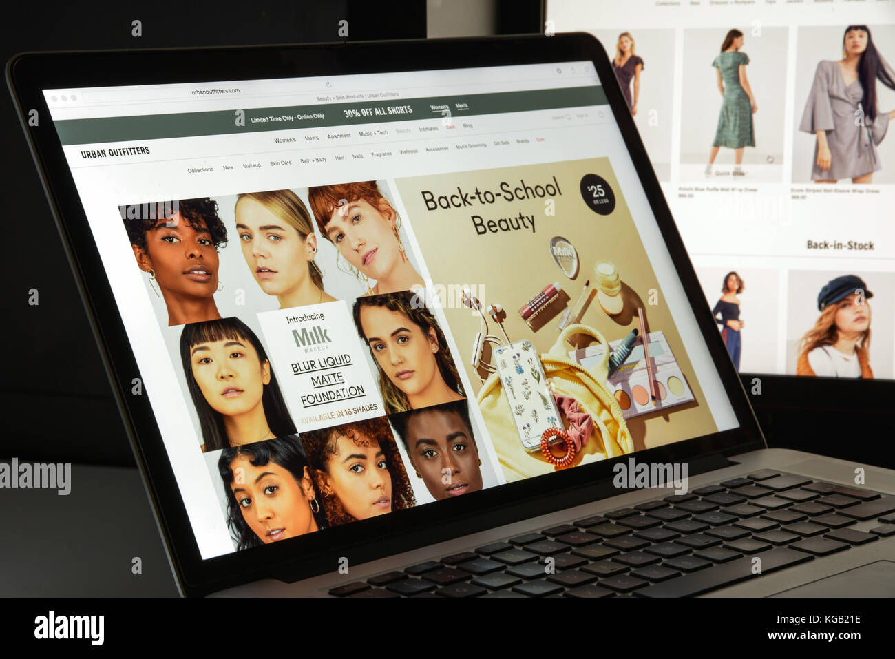 Milan, Italy - August 10, 2017: Urban outfitters website homepage. It ...