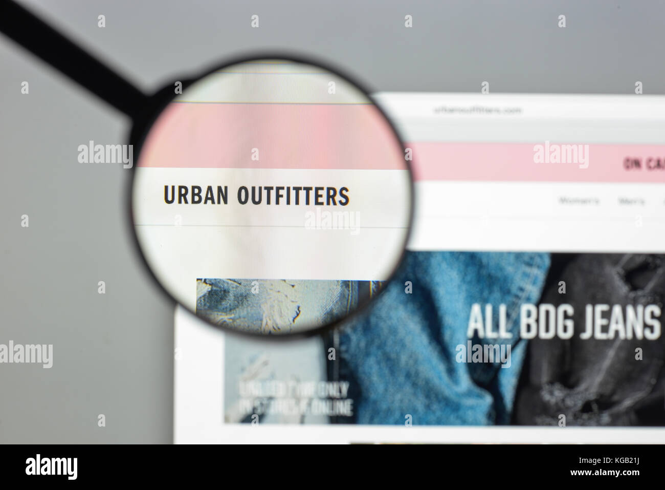 Milan, Italy - August 10, 2017: Urban outfitters website homepage. It ...