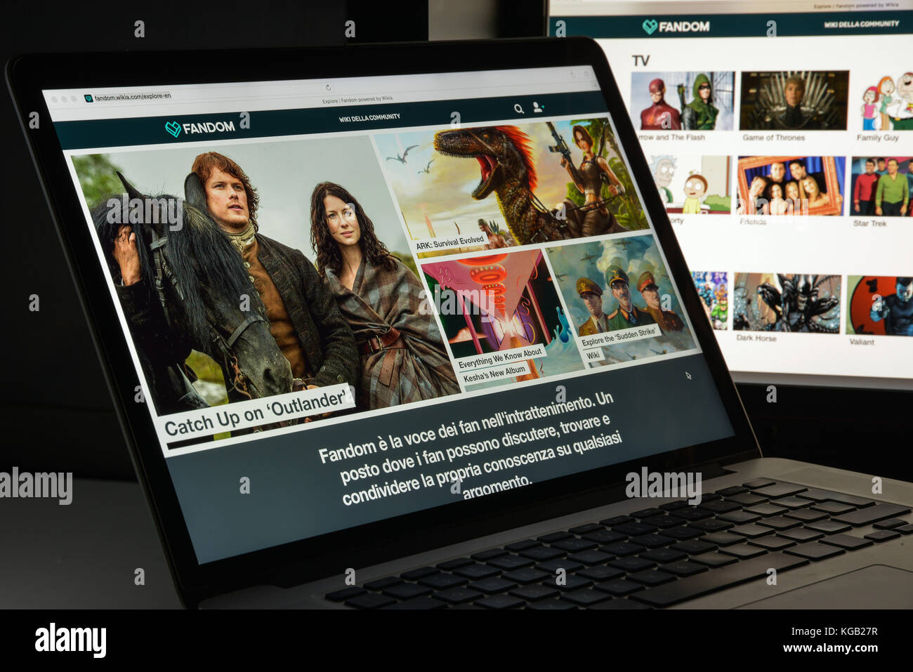 Milan, Italy - August 10, 2017: Wikia website homepage. It is a wiki ...