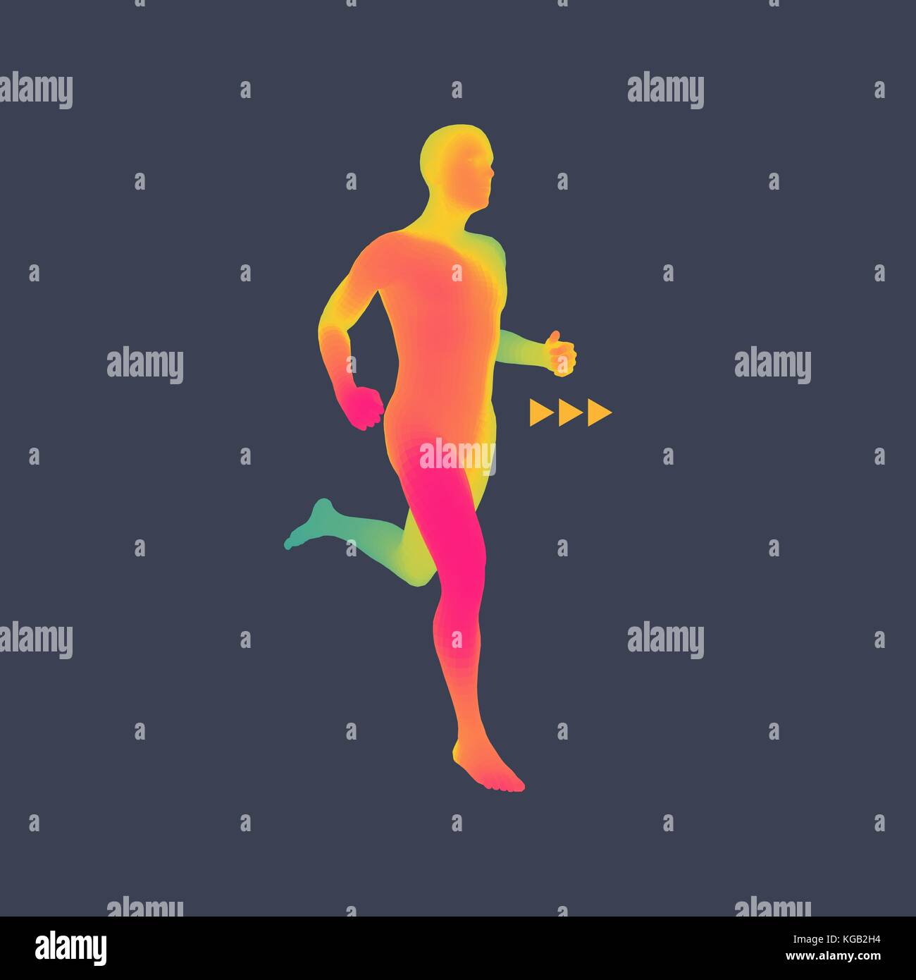 3d Running Man. Design for Sport, Business, Science and Technology ...
