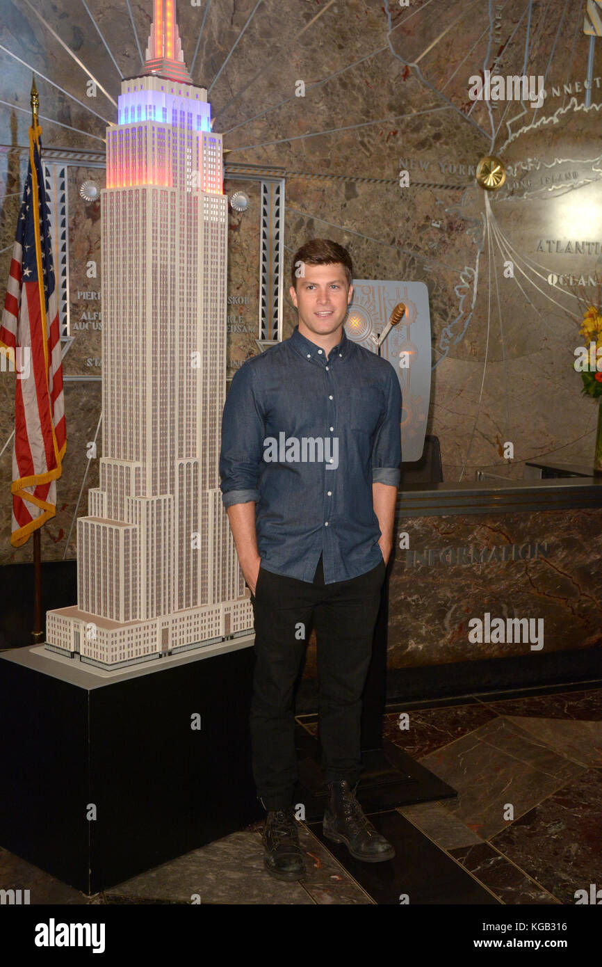 Colin Jost Lights The Empire State Building In Honor Of Answer The Call Day Featuring: Colin ...