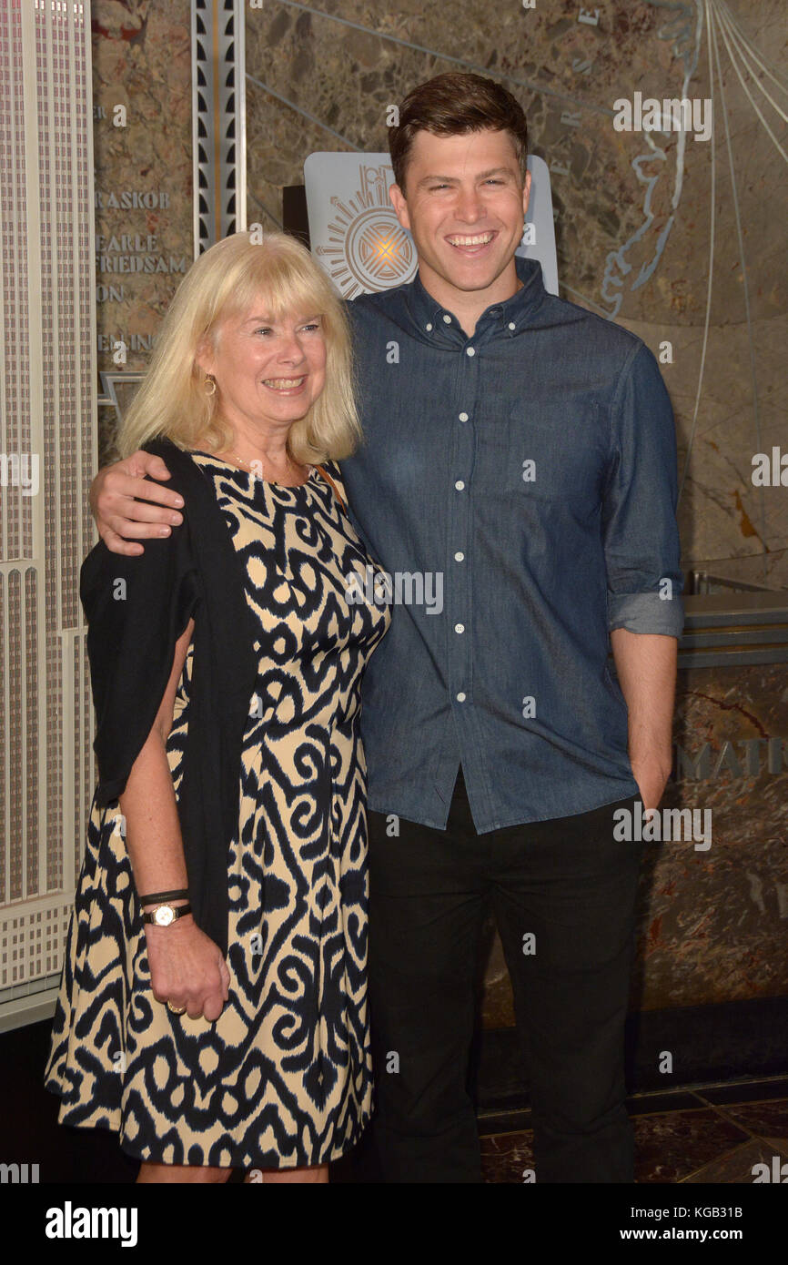 Colin Jost Lights The Empire State Building In Honor Of Answer The Call Day Featuring: Kerry ...