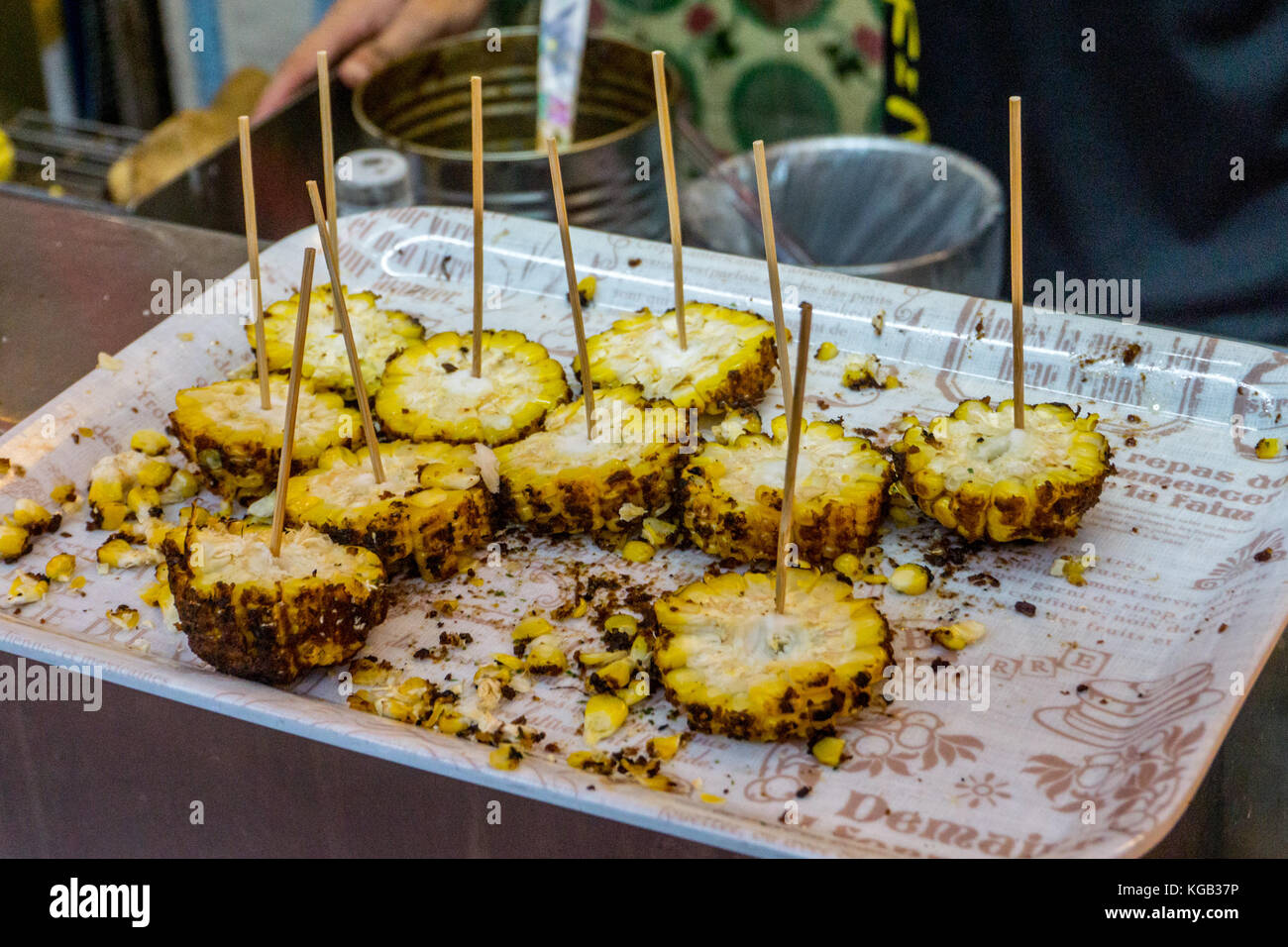 Around town - street corn Stock Photo - Alamy
